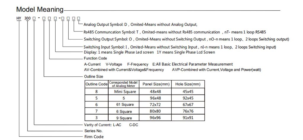 HY-300 Single Phase Digital multimeter - heyi