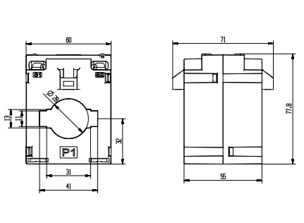 HYX Series HYX-40 Closed Type Current Transformer