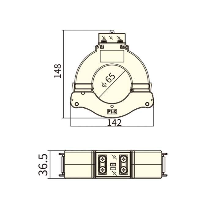 UK-65 Small Toroidal Split Core Current Transformer